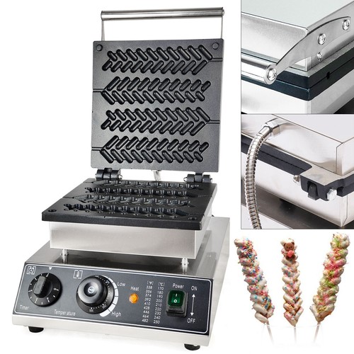 Commercial Electric Waffle Machine Lolly Waffle Maker 4 Wheat Stalk ...