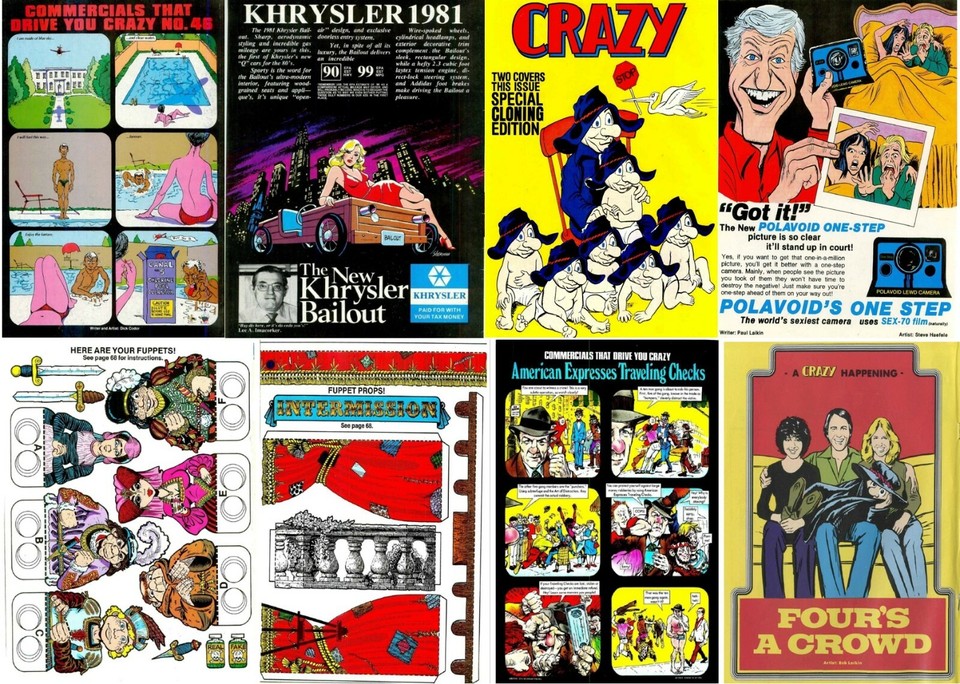 105 Old Issues of Crazy - Illustrated Satire Humor Funny Comics ...