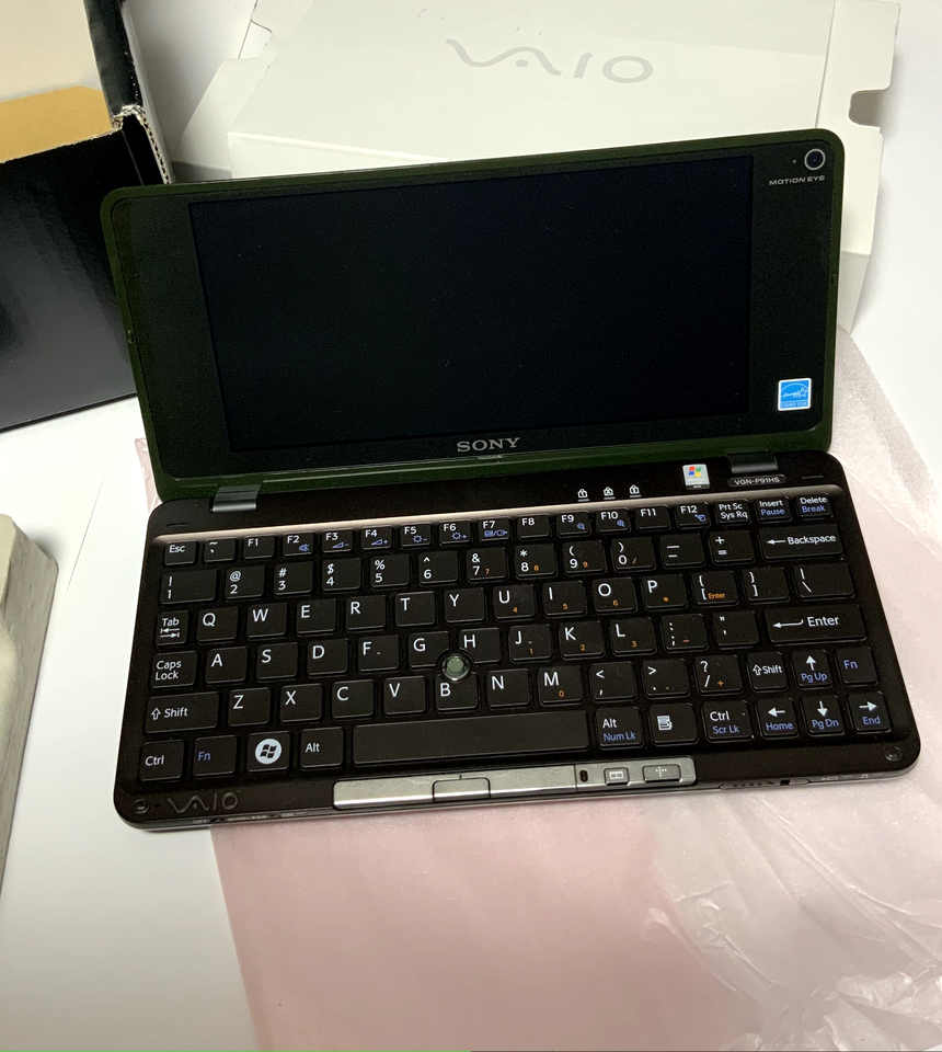 SONY VAIO type P VGN-P91HS Pocket Style PC Layered Peridot Intel Z550 ...