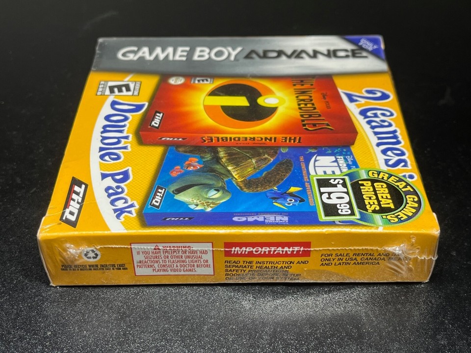 The Incredibles & Finding Nemo Nintendo Game Boy Advance GBA Factory ...
