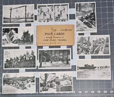 WW2 US Navy Seabees Camp Peary Virginia ("The Farm") Set of 10 Post ...