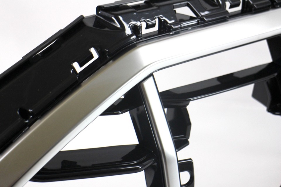 front bumper upper main grille insert matte silver for 2020- 2024 Q7 ...