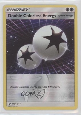 Double Colorless Energy Reverse Foil Pokémon Sun & Moon Base #136 | eBay