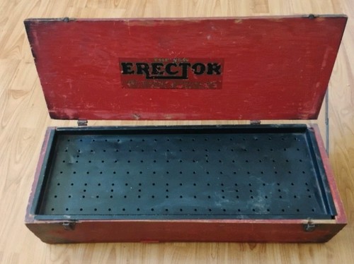A C. Gilbert Erector Set Wooden Box with Metal Tray Insert | eBay