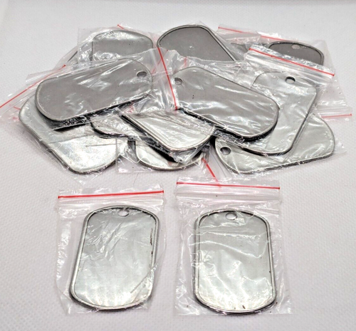 Lot of 30 Blank Plain Stainless Steel Dog Tags Pendant Matte Finish ...