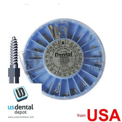 ECCO - Dental TITANIUM Screw Posts Assortment Kit 120pk (10x12 Posts- 2 ...
