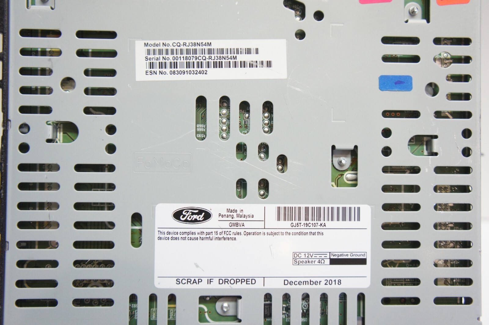 2019 Ford Escape GJ5T-19C107-KA AM FM MP3 Audio Radio Receiver Player ...