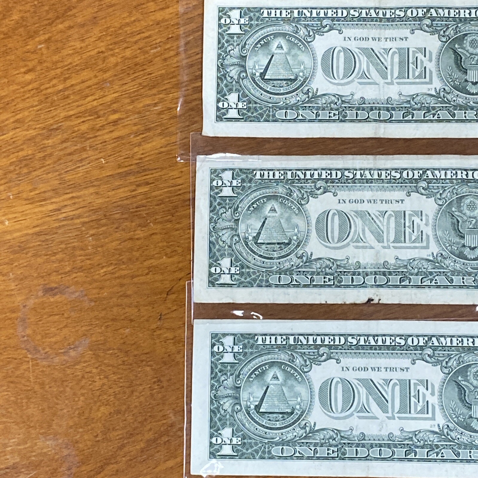 Lot Of 3 Quadruple Fours 4’s Fives 5’s And Seven 7’s Dollar Bills ...