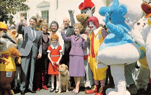 #G2355 PRESIDENT RONALD REAGAN & RONALD McDONALD POSTCARD | eBay