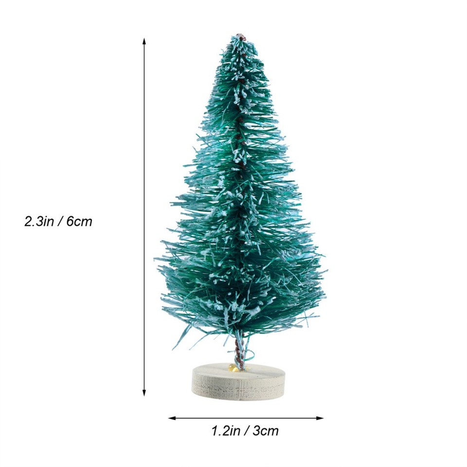 32 Pcs Tabletop Pine Trees Decoration Artificial Frosted Sisal Landscape Model | eBay