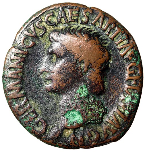 FATHER OF CALIGULA Roman Coin w COA Germanicus LARGE BIG 29mm Certified ...