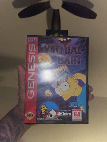 Virtual Bart (Sega Genesis, 1994) super clean missing manuel ...
