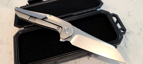 A Adam Purvis Progeny M390 Titanium Knife Rare Discontinued FREE ...