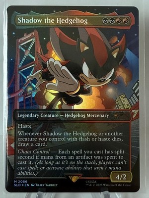 Magic The Gathering Secret Lair Sonic Friends & Foe Foil Shadow the ...
