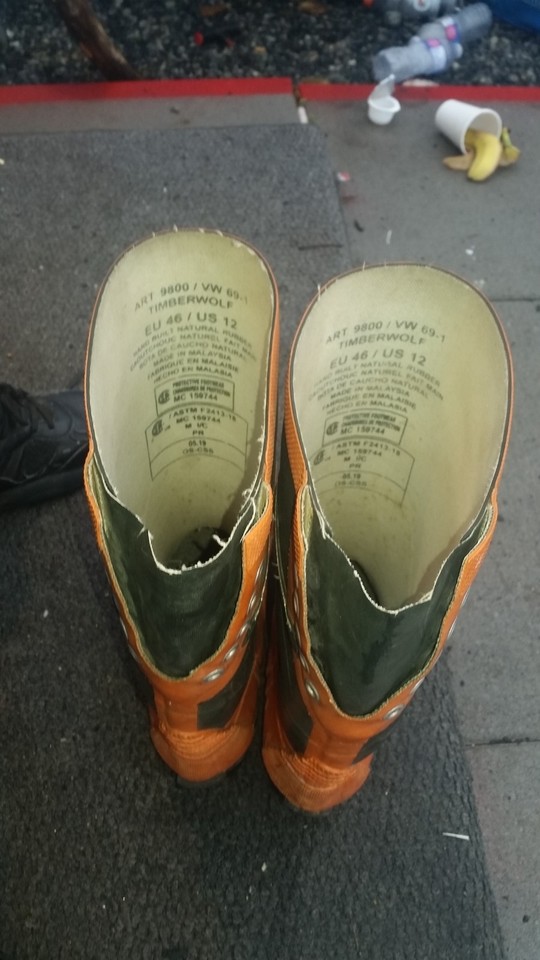 VIKING TIMBERWOLF Steel Toed Spiked Chainsaw Boots Size 12 | eBay