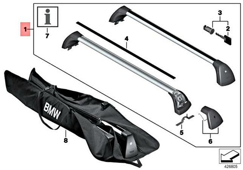 Genuine BMW Alpina Hybrid 7L B7 B7L B7LX B7X F01 F02 F04 Roof Rack ...