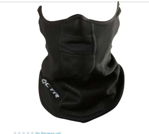 CTR CHINOOK BANDANA BLACK FLEECE SKI FACE MASK, WIND PROOF, WATERPROOF ...
