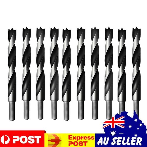 10pcs High Carbon Steel Straight Shank Twist 3 Brad Point Drill Bits ...