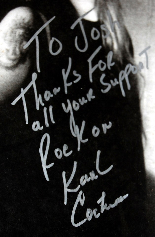 Kiss ACE FREHLEY Promo Photo SIGNED Karl Cockrum Autograph 1993 Vintage ...