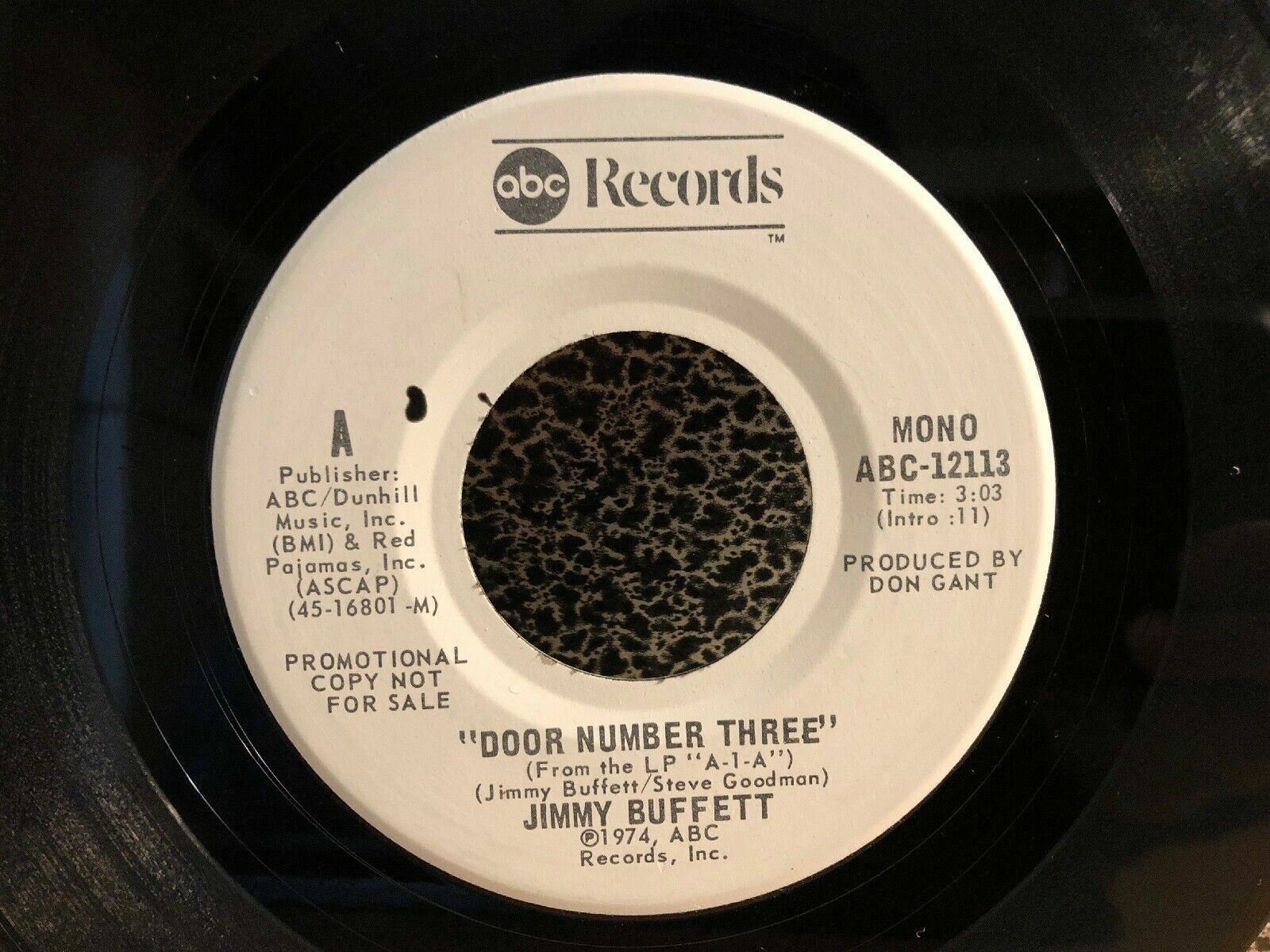 1974 JIMMY BUFFETT 45RPM 7” Single ABC Records “Door Number Three ...