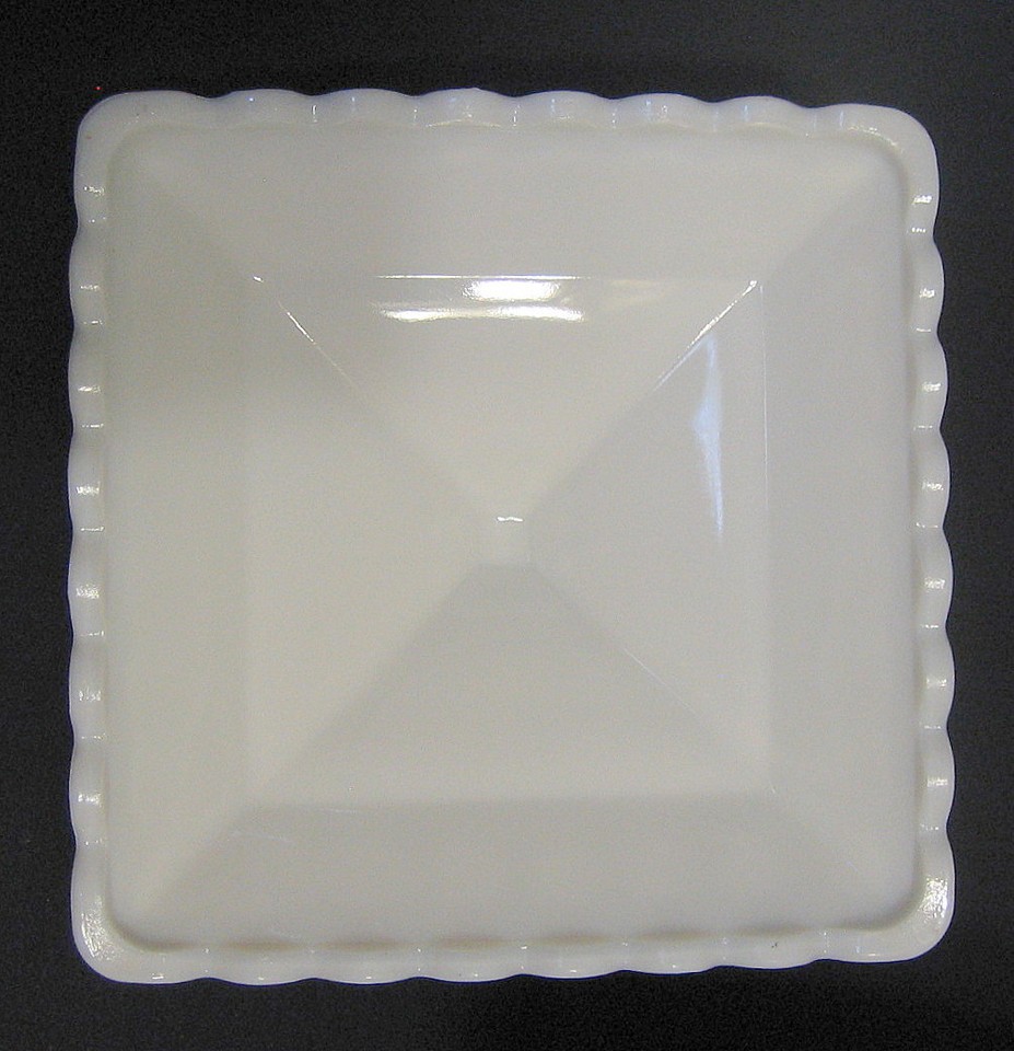 Vintage Westmoreland Milk Glass Compote Square White Hand Painted ...