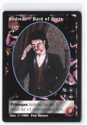 1994 Deckmaster Jyhad Andreas Bard of Crete V:TES Trading Card | eBay