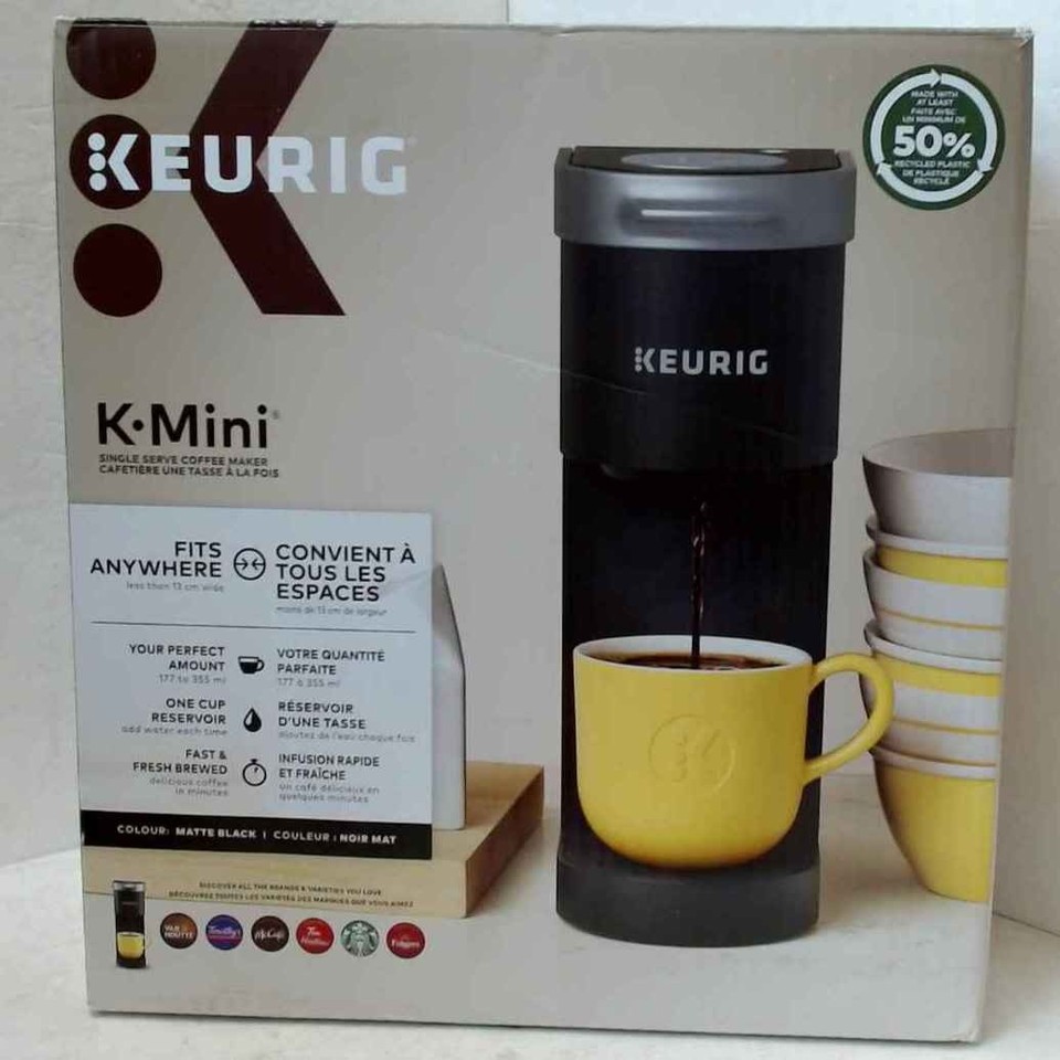 NEW OPEN BOX Keurig K-Mini Single Serve Coffee Maker ,Matte Black $109. ...