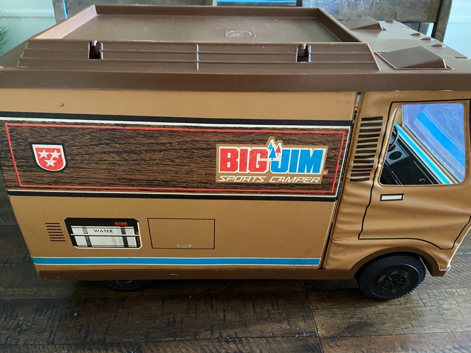 Big Jim Sports Camper RV, And 3) Big Jim Action Figures plus 54 Items ...