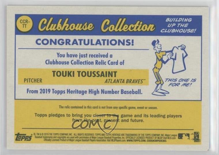 2019 Topps Heritage High Number Gold /99 Touki Toussaint #CCR-TT Rookie ...