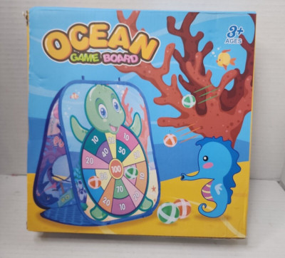 Ocean Game Board 2 games in 1 Bean Bag Toss Ball Dart Point Game Family ...