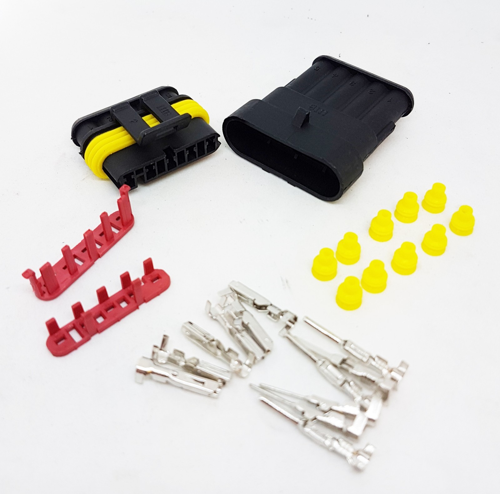 Amp Tyco Connector Kit Superseal Electrical Waterproof Plugs 1 2 3 4 5 ...