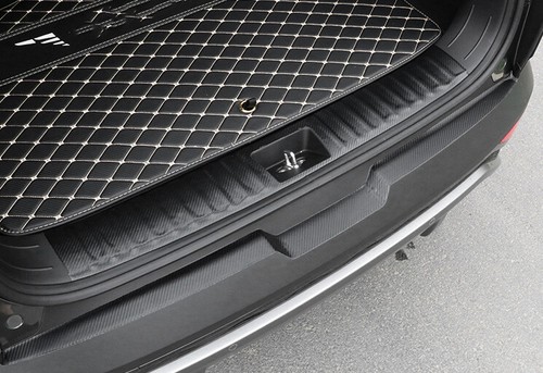 Fit For Hyundai Tucson 22-23 Carbon Fiber Leather Rear Bumper Protector ...
