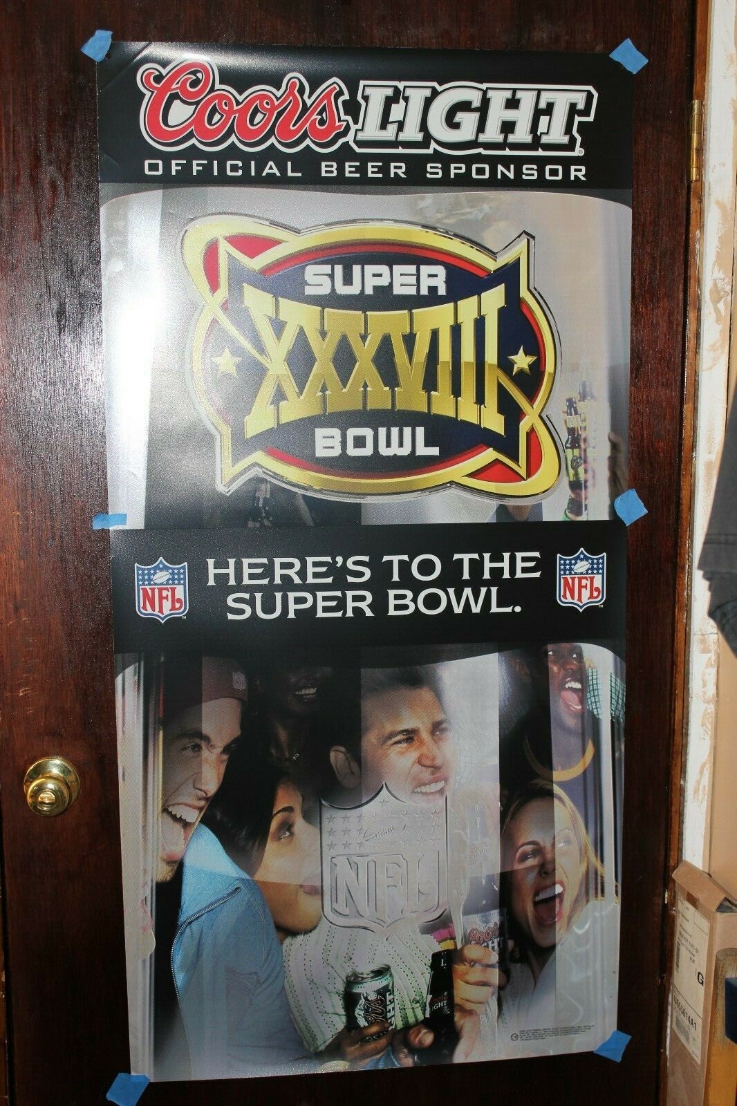 Coors Light Official Sponsor Super Bowl 38 XXXVIII Poster Advertisement ...