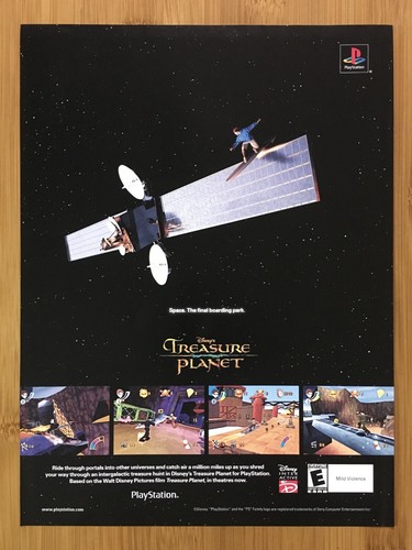 Disney's Treasure Planet PS1 2002 Vintage Print Ad/Poster Official ...