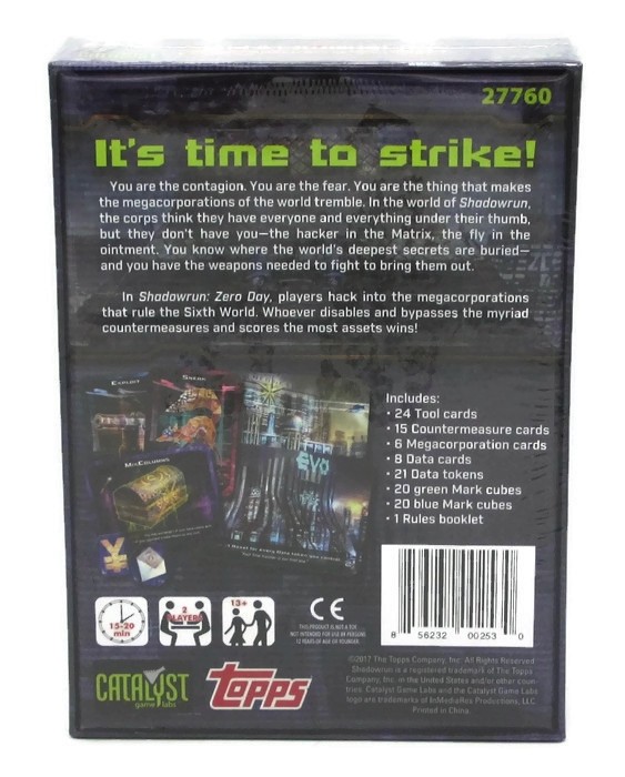 Shadowrun 27760 Zero Day (Card Game) Matrix Hackers Deckers Catalyst ...