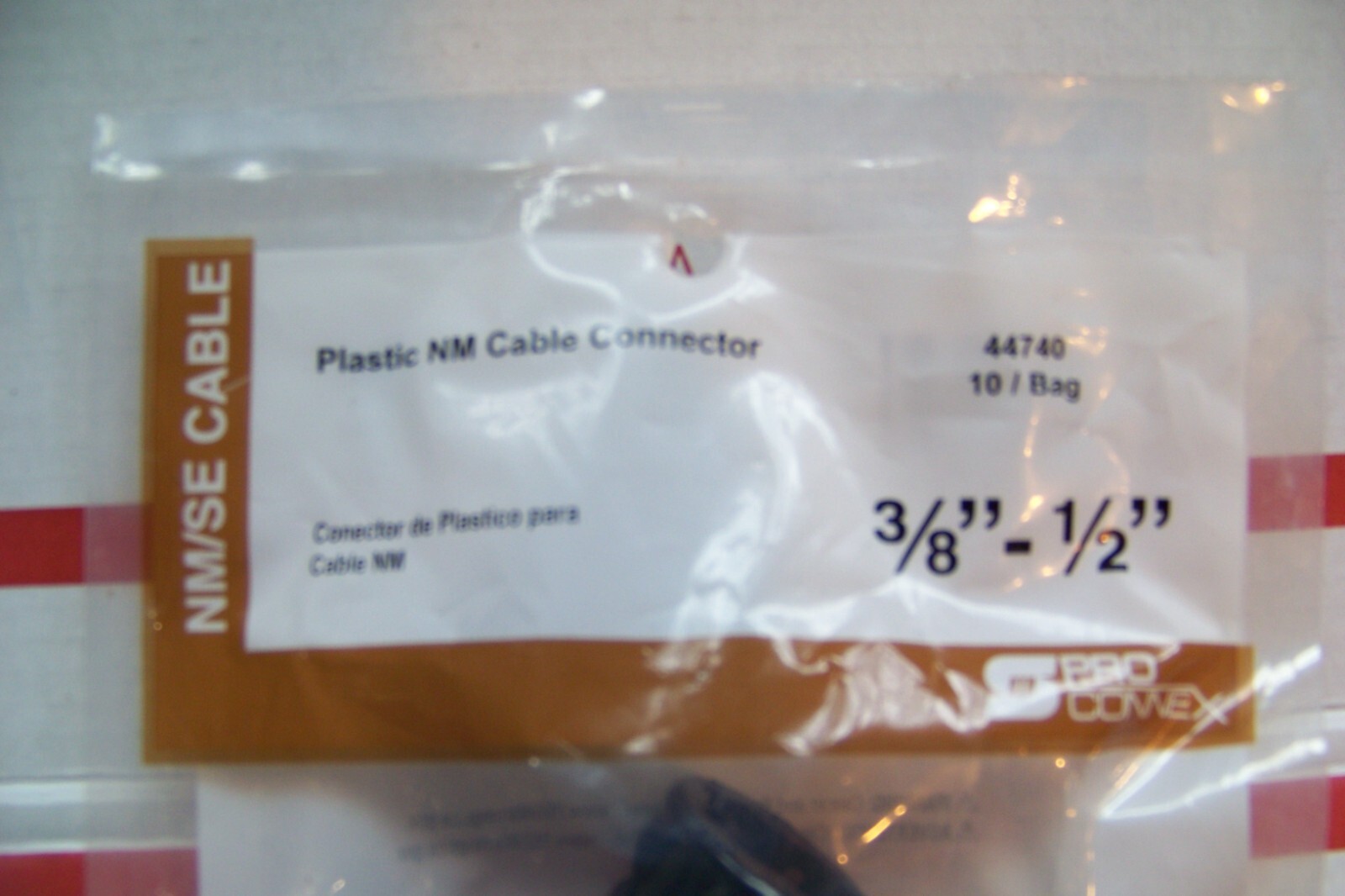 Plastic NM Cable Connectors 3/8"-1/2" lot of 2 | eBay