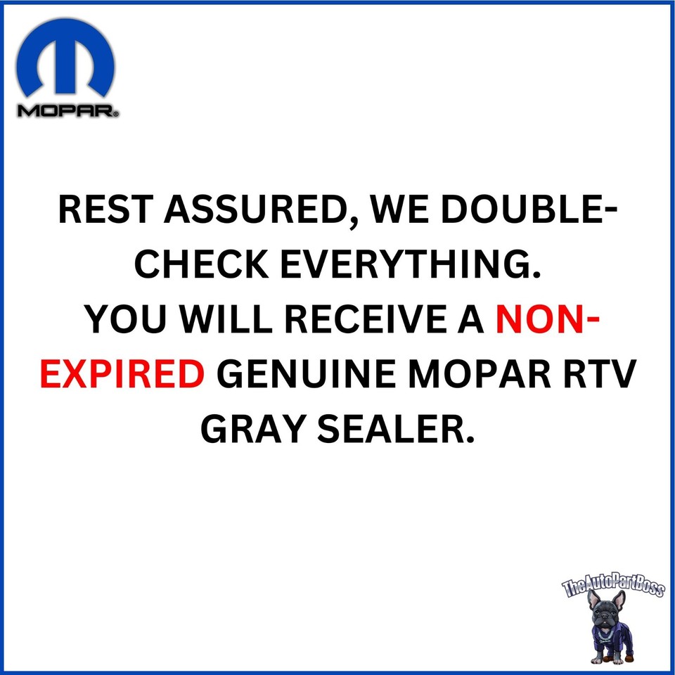 Rtv Gray Sealer Genuine Mopar 68082860AB | eBay