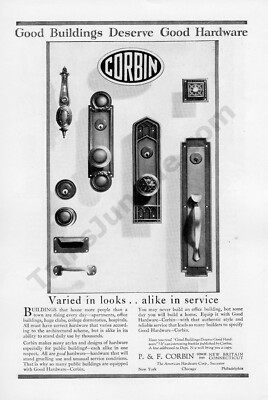 1929 P. & F. Corbin Door Hardware Vintage Collectible Print AD (194) | eBay