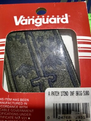 U S Army 172nd Infantry Brigade ACU SSI's New Vanguard- Sew On (22-321 ...