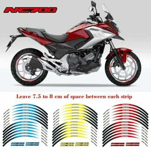 Motorcycle stripes Wheel Hub Rim Strip Sticker Decal For Honda NC700 /S ...