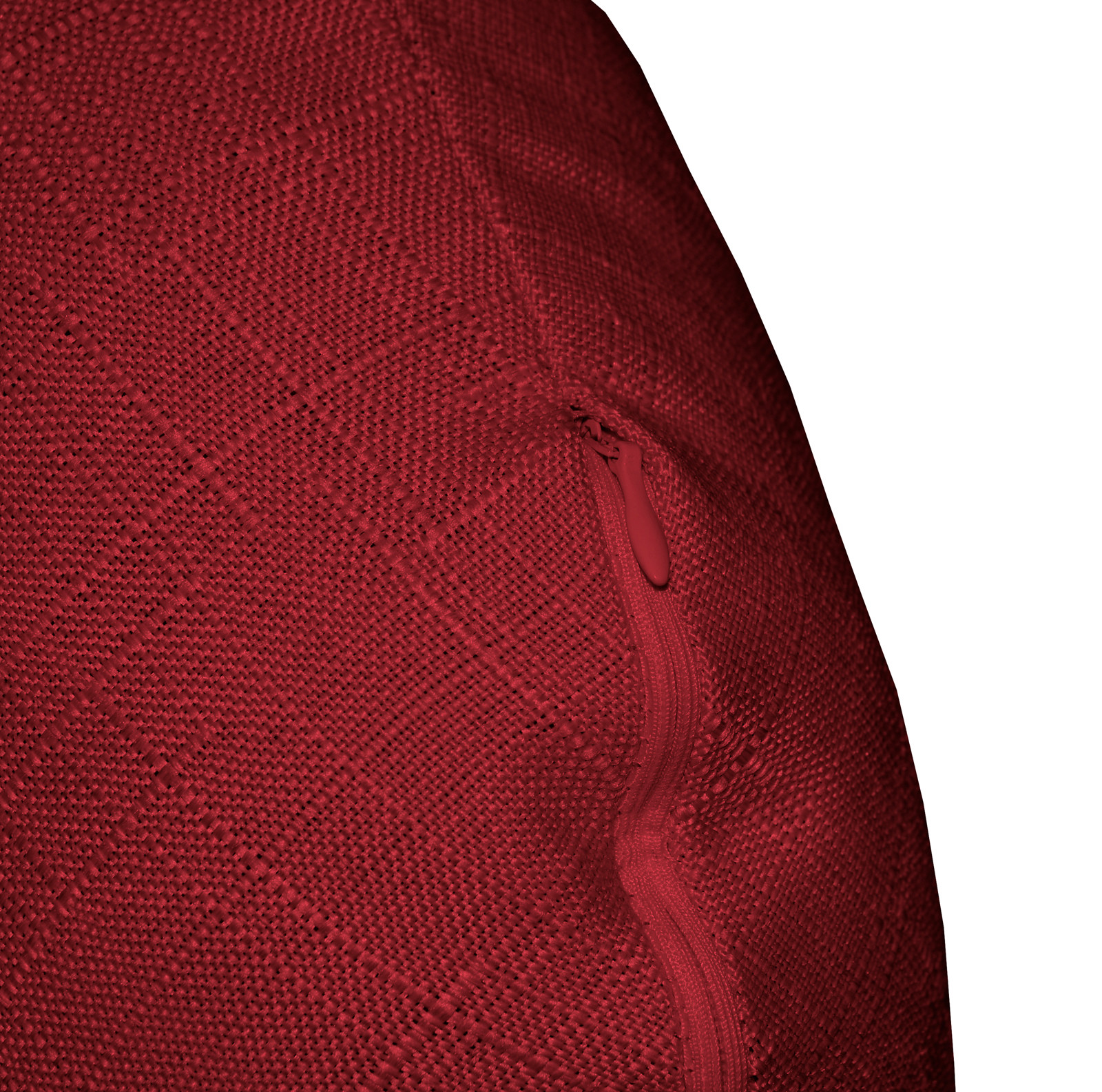 Qh15n Deep Red Thick Cotton Blend Round Cushion Cover/Pillow Case ...