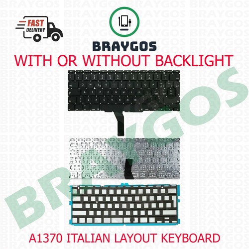 For Apple Macbook Air 11" A1370 A1465 ITALIAN Layout Laptop Keyboard ...