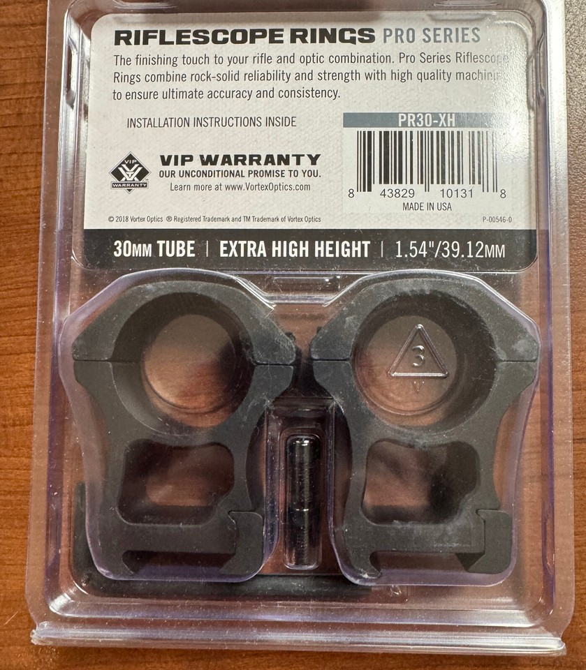 Vortex Optics Pro Series Riflescope Rings 30mm - Extra High 1.54 Inch ...