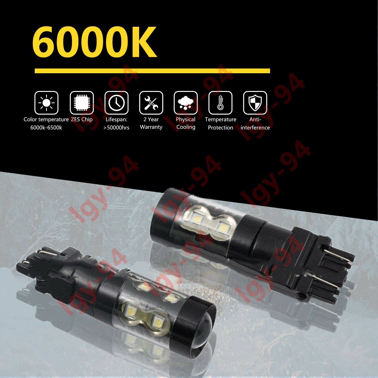 2X Super Bright White LED Back up Reverse Light 3157 3156 For Ford F ...