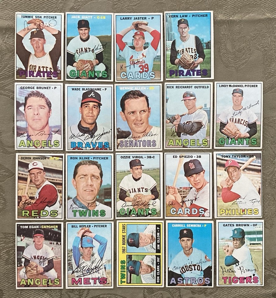 1967 Topps Baseball Card Lot of 44 VG-VGEX Stars Rookies | eBay