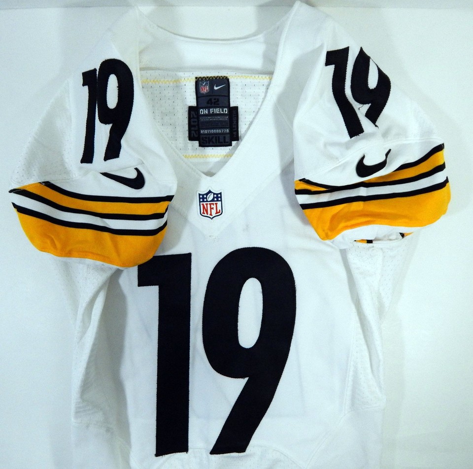 2012 Pittsburgh Steelers Tyler Beiler #19 Game Issued White Jersey 42 ...