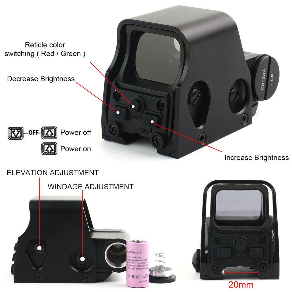 551 552 553 558 Red Green Dot Holographic Sight Scope G33 Hunting ...