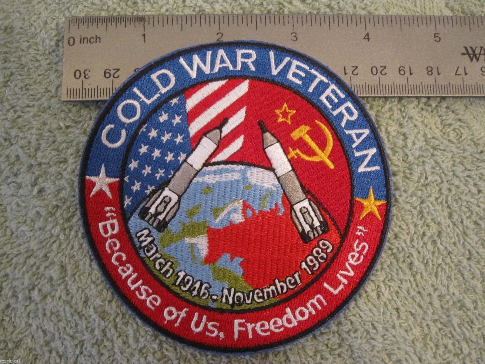 Cold War Veterans Service Patch 1946-1989 Cold War US Army Vets | eBay