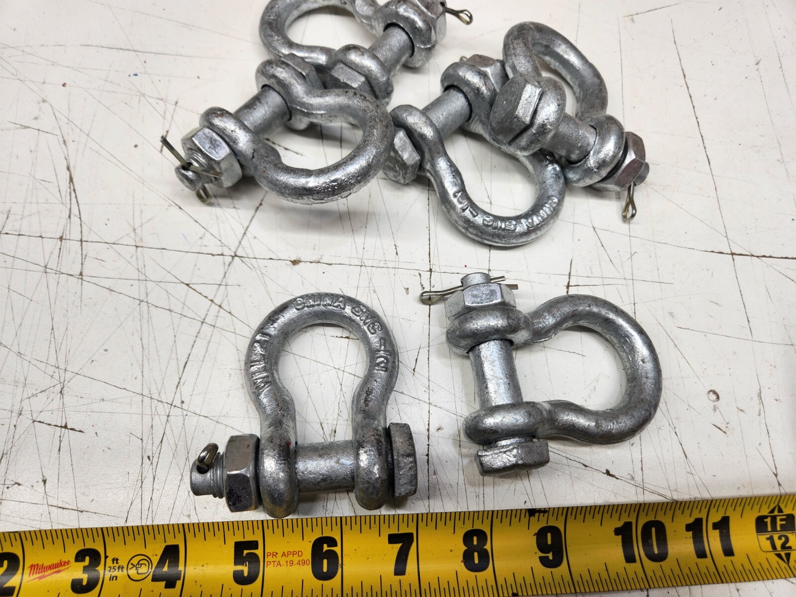 (Pack of 10) Prolift 51403101 1/2" 2 Ton WLL Bolt/Nut/Cotter Pin Anchor ...