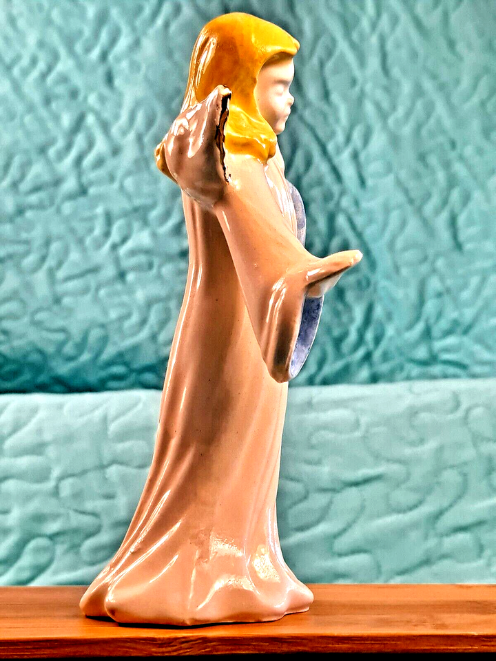 Vintage Christmas Angel 5.25" Hand Painted Ceramic Angel | eBay